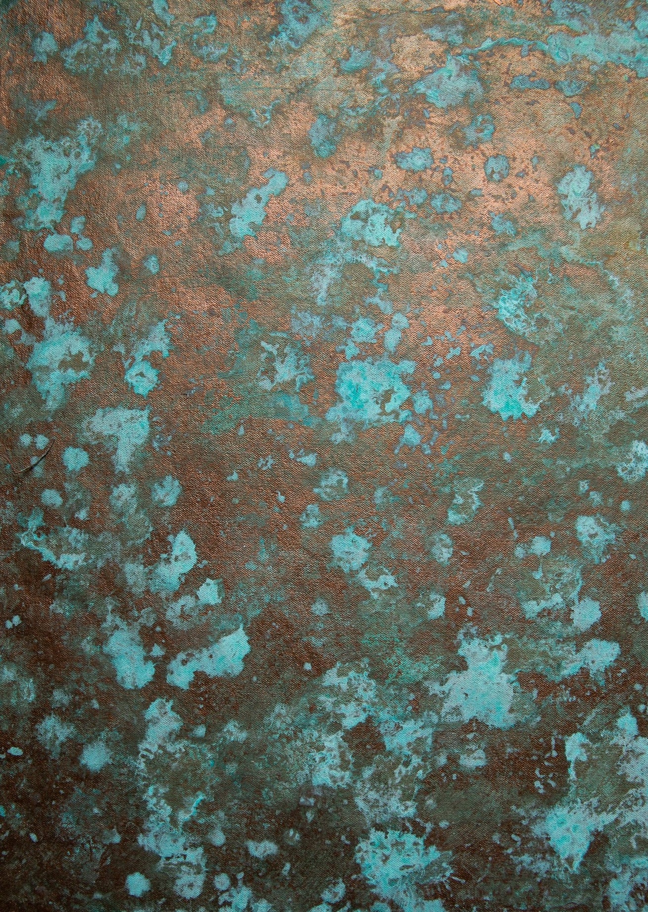 Copper Downpour #0384 Heavy Metal Hand-Painted Flatlay Surface